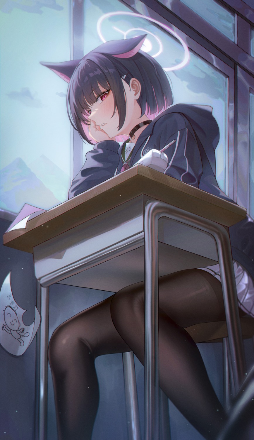 rega blue archive kyouyama kazusa animal ears halo nekomimi pantyhose seifuku | #1148326 | yande.re